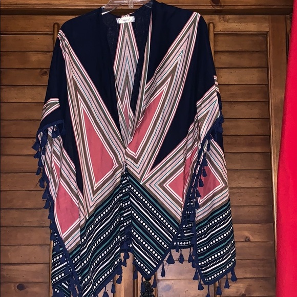 Janice | Jackets & Coats | Janice Wrap Triangle Design With Fringe ...